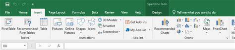 Charts Where Is The Sparkline Tab In The Show Group For Excel