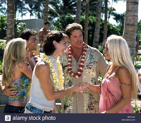 Alexandra Paul David Hasselhoff And Pamela Anderson Baywatch Hawaiian