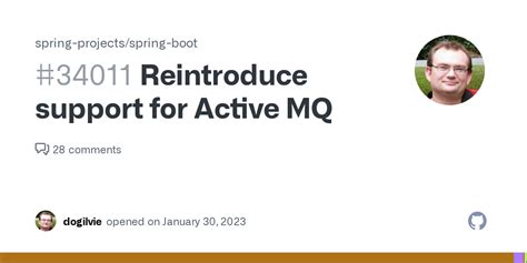 Reintroduce Support For Active Mq · Issue 34011 · Spring Projects