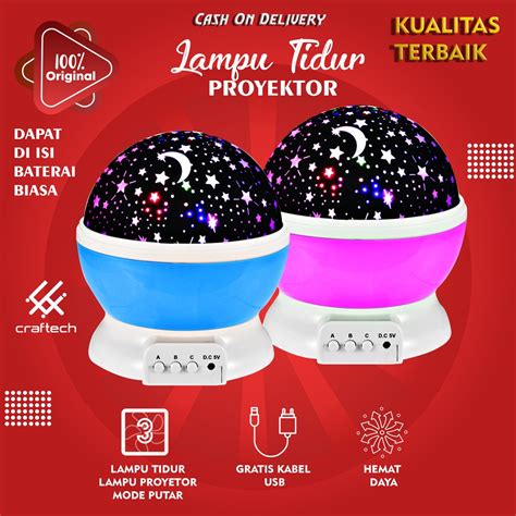 Jual Lampu Tidur Proyektor Star And Moon Unik Lampu Tidur Projector Bintang Unik Meja Pesta