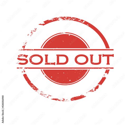 Vector De Sticker Sol Out En Color Rojo Stock Vector Adobe Stock