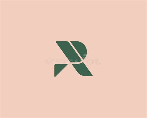A Letter R Logo From Simple Geometric Shapes Creative Monogram Initial Sign Logotype Vector