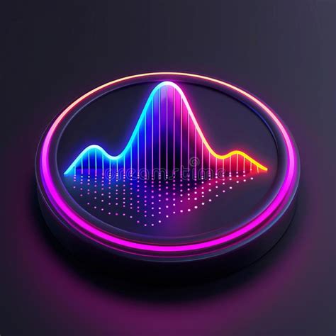 Photo Of A 3d Data Monitoring Icon With Vibrant Colorshifting Lighting