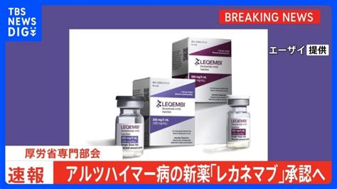 【速報】アルツハイマー病の新薬「レカネマブ」承認へ “国内初”の薬 厚労省専門部会｜tbs News Dig │ 【気ままに】ニュース速報