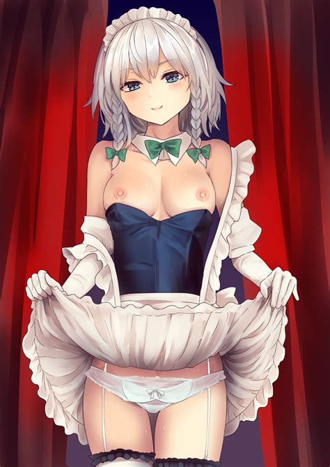 Rule 34 Braid Breasts Culter Maid Headdress Maid Uniform Panties Sakuya Izayoi Small Breasts