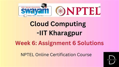 Cloud Computing Week Assignment Answers Jan NPTEL YouTube