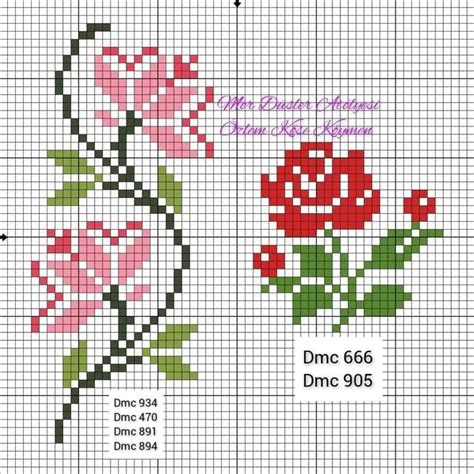 Beautiful Rose Cross Stitch Pattern