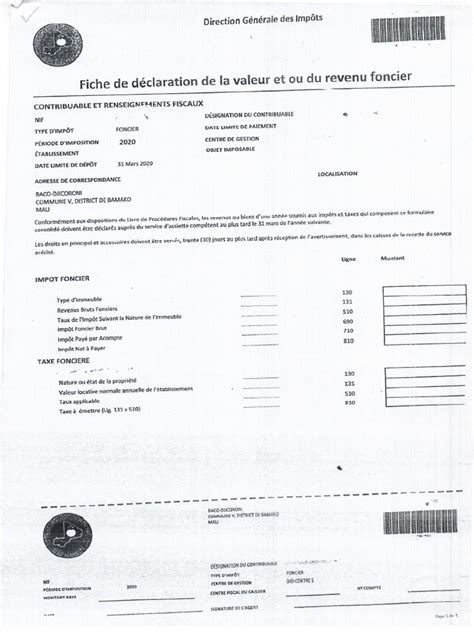 Irf Tf Formulaire Déclaration Pdf