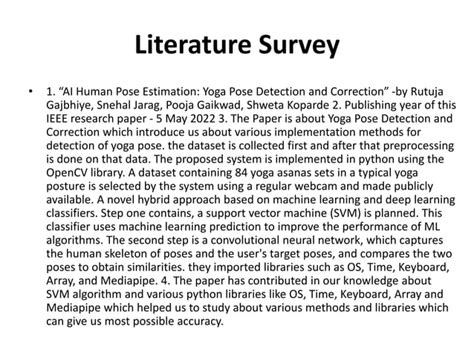 Yoga Pose Detection Using Deep Learning Project Pptpptx