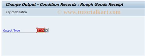 MN SAP Tcode Change Message Rough Goods Receipt