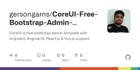 Github Gersongamscoreui Free Bootstrap Admin Template Coreui Is