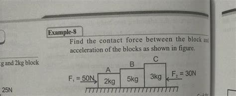 Example 8find The Contact Force Between The Block And Acceleration Of Th