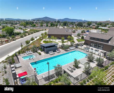 Aerial Video Of Recreational Facilities With Pool In Private