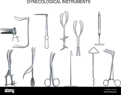 Gynecology Instruments Stock Vector Images Alamy