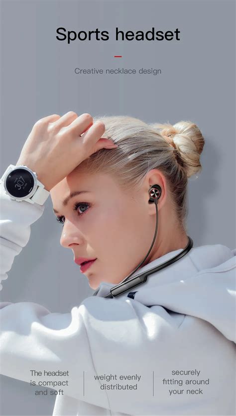 Magnetic Wireless Bluetooth 5 0 Earbuds Neckband Waterproof Stereo