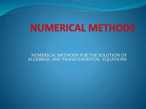 numerical methods ppt new 1 pptx physics science