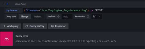 All Queries Result In Syntax Error Unexpected Identifier Grafana