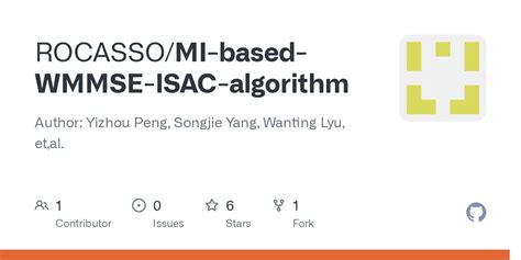 Github Rocassomi Based Wmmse Isac Algorithm Author Yizhou Peng