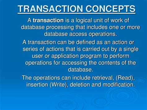 PPT Understanding Transaction Processing And Concurrency Control PowerPoint Presentation ID