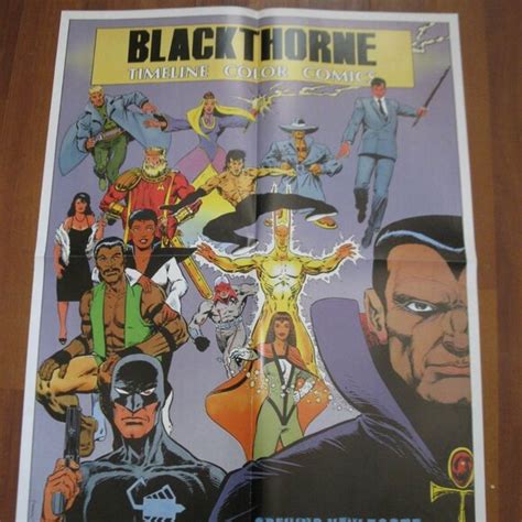 Vintage Art 987 Blackthorne Comics Promotional Poster Character Intro 17 X 225 Poshmark