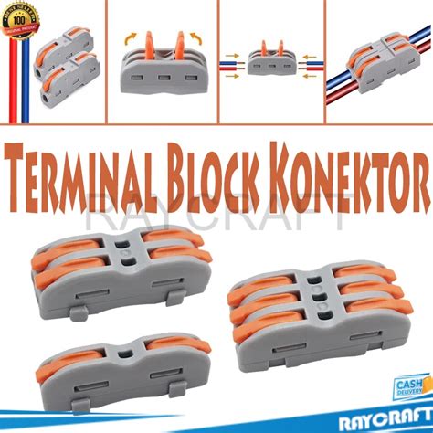 Jual Guillermo Terminal Block Konektor Sambungan Kabel Listrik Connector PCT Gray Quick