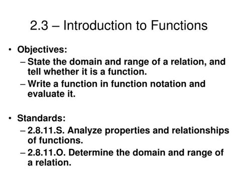 Ppt 23 Introduction To Functions Powerpoint Presentation Free