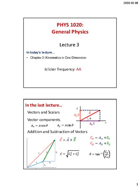 PHYS Lect Ch Lecture Notes PHYS General Physics Lecture In Chapter Studocu