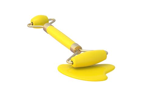 얼굴 마사지 롤러와 괄사 스크레이퍼는 흰색 배경에 격리되어 있습니다 3d 렌더링 3차원 형태에 대한 스톡 사진 및 기타 이미지 3차원 형태 개인 장식품 건강관리와