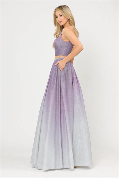 Two Piece Prom Dresses Crop Top Prom Dresses 2 Piece Prom Gowns