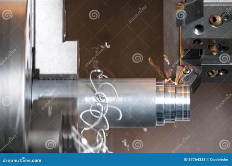 CNC Lathe Machine Stock Photo Image Of Metalworking