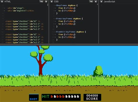 Htmlとcssで完全再現された「duck Hunt」 Gameko