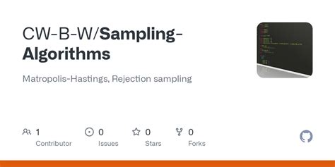 Github Cw B Wsampling Algorithms Matropolis Hastings Rejection Sampling