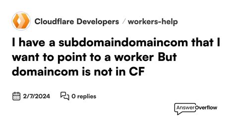 that i want to point to a worker but is not in cf