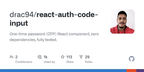 Github Drac94react Auth Code Input One Time Password Otp React Component Zero