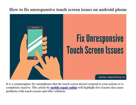 PPT How To Fix Unresponsive Touch Screen Issues On Android Phone PowerPoint Presentation ID