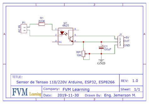 Sensor De Tensão Ac 110220v Para Arduíno Esp32 Esp8266 Pic Fvml
