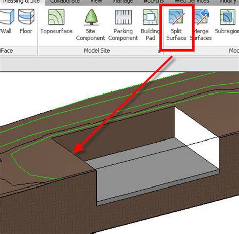 Using The Split Surface Tool In Revit
