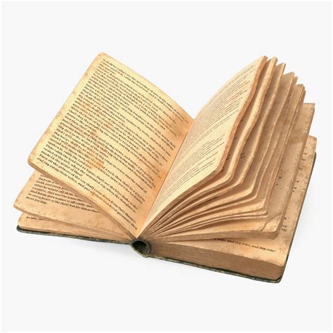 Half Opened Clean Old Book 3d Model 29 3ds Blend C4d Fbx Max
