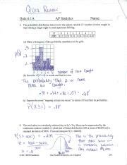 Quiz B G Km Quite Quiz A AP Statistics Name I The Probability