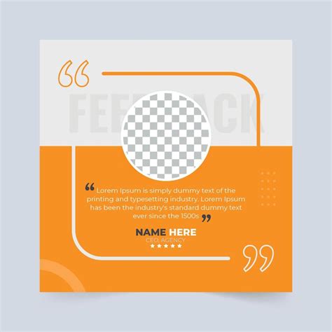 Customer Feedback Testimonial Template Vector With Star Ratings Client Testimonials Template
