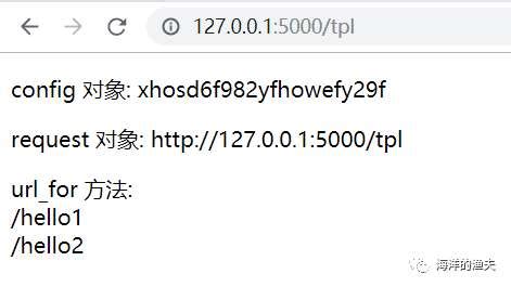 Flask模板中可以直接访问的特殊变量和方法 极客之音