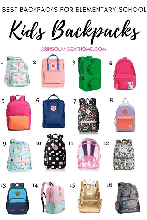 Best Elementary School Backpacks Arinsolangeathome