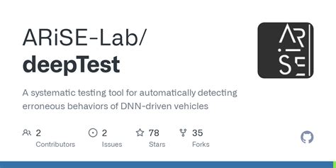 GitHub ARiSE Lab DeepTest A Systematic Testing Tool For Automatically Detecting Erroneous