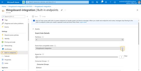 Azure Event Hub Integration Thingsboard Professional Edition