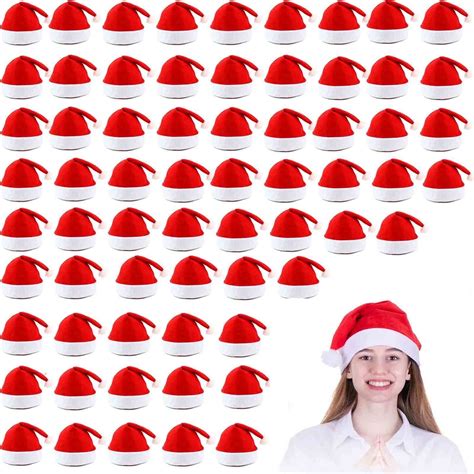 48 Pack Christmas Hats For Adults Bulk Santa Hats For Adults Universal
