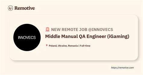 Hiring Middle Manual Qa Engineer Igaming Innovecs