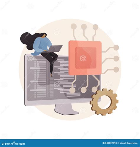 System Software Development Abstract Concept Vector Illustration Stock
