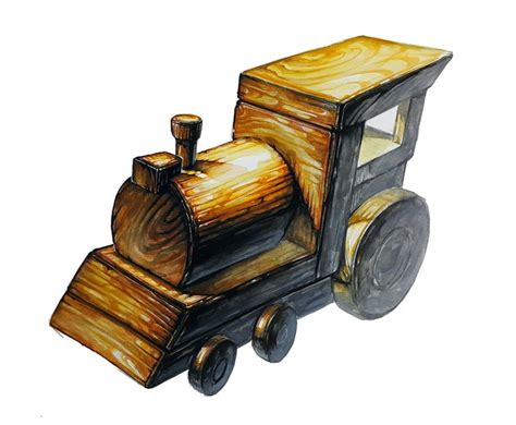 나무 장난감 기차 기초디자인 개체표현 인천 학익