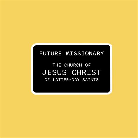 Future Missionary Name Tag Sticker Sister Missionary Name Tag Sticker Lds Missionary T Lds