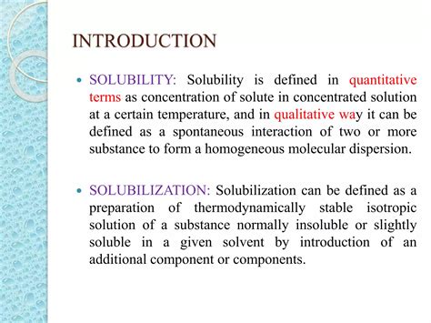 Solubility Enhancement Techniques Pptx Chemistry Science